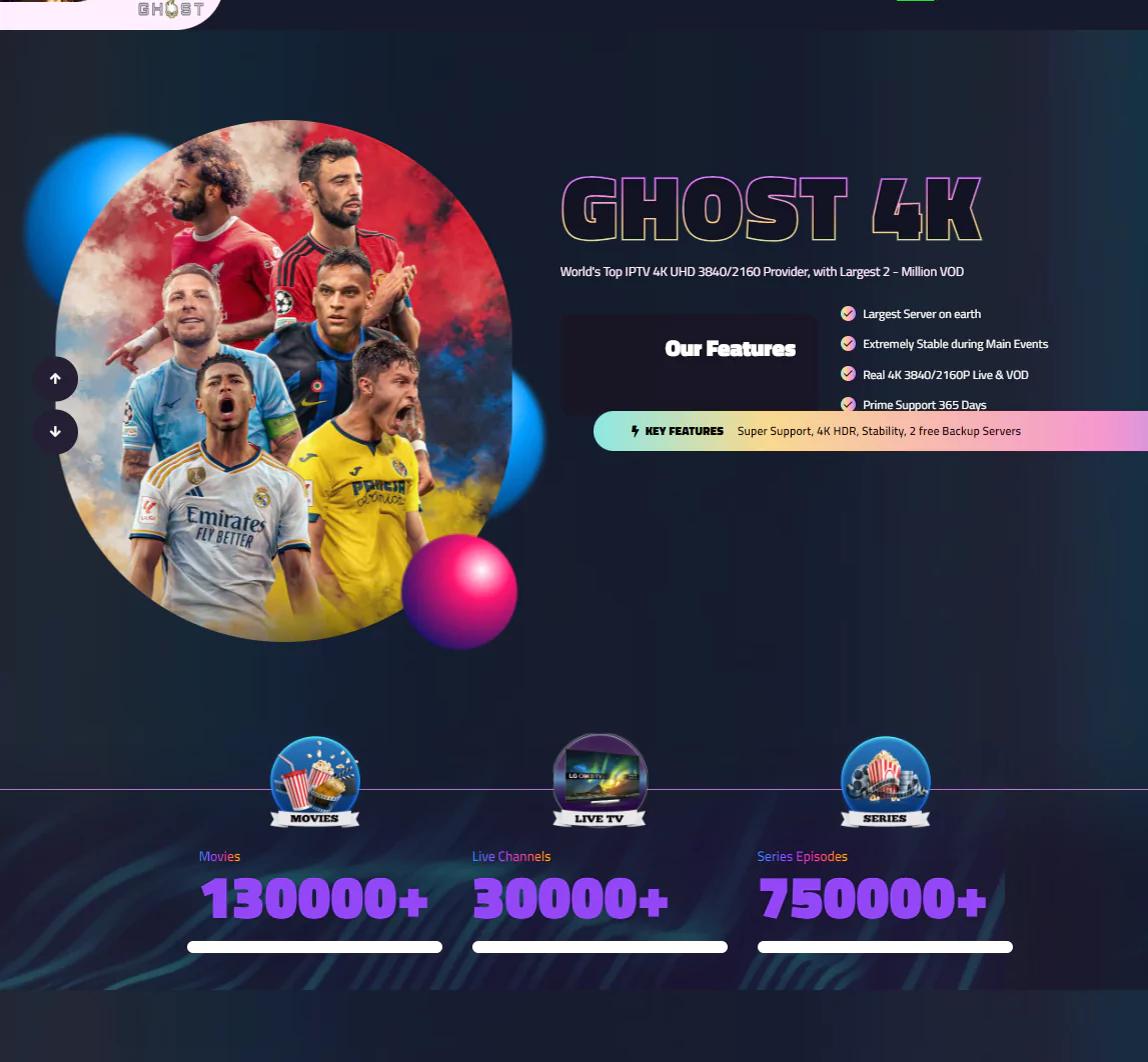 GHOST 4K UHD HDR IPTV